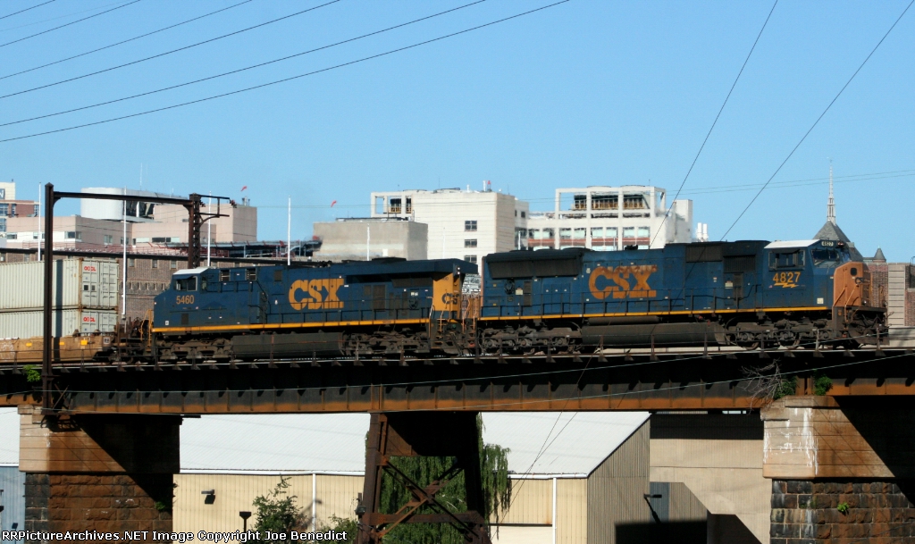 CSX 4827 & 5460 on Q190